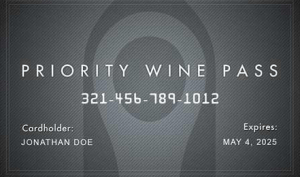 PRIORITY WINE PASS | Designated Driver Napa Sonoma